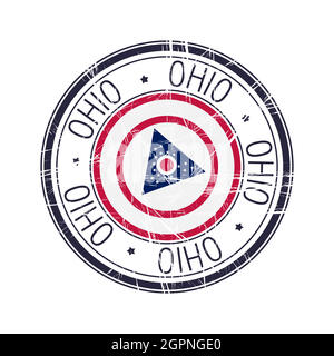 Ohio sticker. Travel rubber stamp with map of US state, vector ...