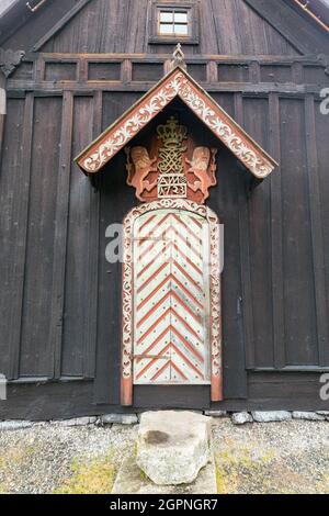Uvdal Stave Church historic wooden church in Nore and Uvdal, Norway Stock Photo - Alamy