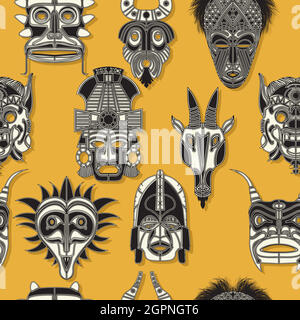 Tribe pattern. Seamless textile ethnic print. Vector simple geometric ...