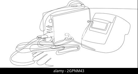 metal electrodes welding cartoon vector illustration Stock Vector Image ...