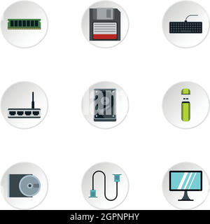 Computer repair icons set, flat style Stock Vector Image & Art - Alamy