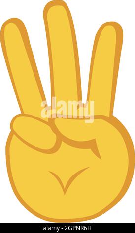 hand showing three fingers gesture Stock Vector Image & Art - Alamy