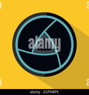 Photographic objective icon, flat style Stock Vector Image & Art - Alamy