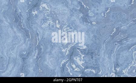 Blue marble pattern with white veins. 2d illustration. Abstract texture ...