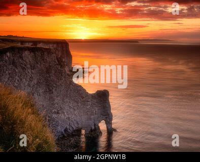 Looking to Filey from Bempton Cliffs Stock Photo - Alamy