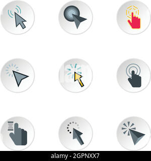 Icon Set of Flat Arrows. Isolated Arrow Icon Set Collection for Back ...