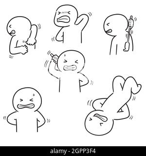 vector of man scratching back Stock Vector Image & Art - Alamy