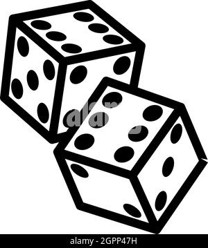 icon gaming dice Stock Vector Image & Art - Alamy