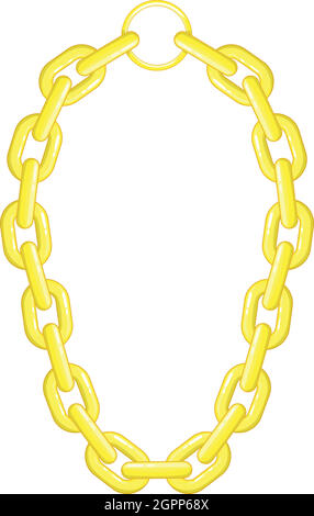 Golden chain necklace icon, cartoon style Stock Vector Image & Art - Alamy