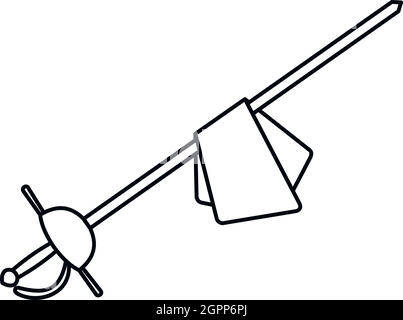 Saber icon, outline style Stock Vector Image & Art - Alamy