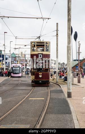 Bolton Corporation tram 66 built in 1901 operating as part of Blackpool ...