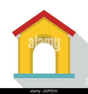 Yellow toy house icon, flat style Stock Vector Image & Art - Alamy