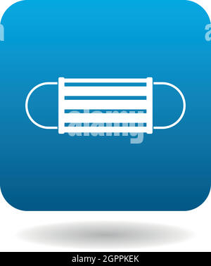 Blue face mask icon or symbol flat design vector illustration Stock ...