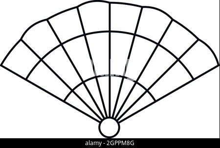 Paper hand fan icon, outline style Stock Vector Image & Art - Alamy