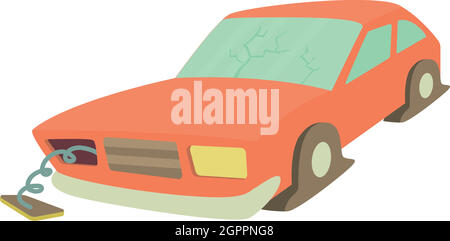 Broken car motor icon. Cartoon of broken car motor vector icon for web ...