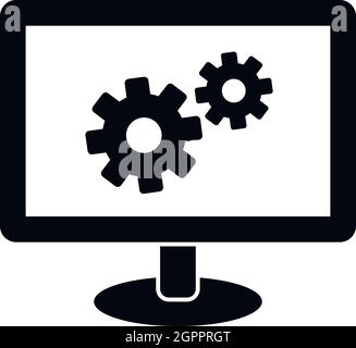 Settings Simple vector icon. Illustration symbol design template for ...