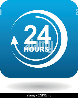 Clock icon in flat design. Vector illustration. Black clock icon ...