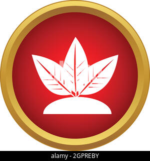 Leaves icon, simple style Stock Vector Image & Art - Alamy