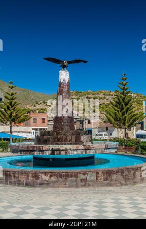 Condor statue in Cabanaconde, Peru Stock Photo - Alamy