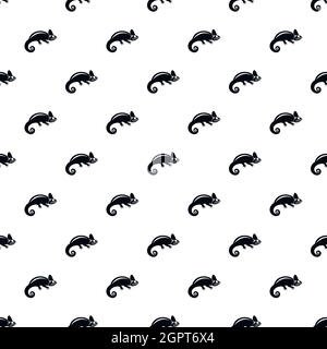 Chameleon seamless pattern. Background of tropical lizard. Repeated ...