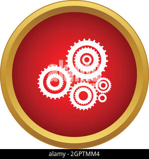 Mechanical gear icon set, simple style Stock Vector Image & Art - Alamy