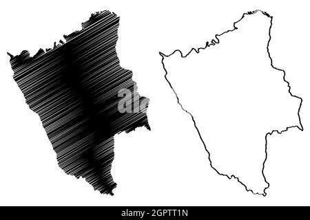 Hamirpur district (Himachal Pradesh State, Republic of India) map ...