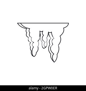 Icicles icon, outline style Stock Vector Image & Art - Alamy