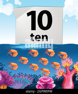 Flashcard letter T is for ten Stock Vector Image & Art - Alamy