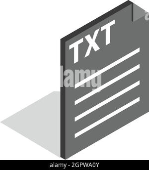 Document, text, format icon is isolated on white background. Use for ...