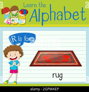 Flashcard letter R is for rug Stock Vector Image & Art - Alamy