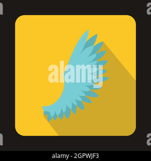 Light blue wing icon, flat style Stock Vector Image & Art - Alamy