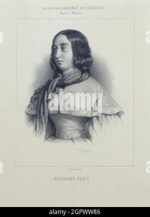 Portrait of George Sand. Private Collection Stock Photo - Alamy