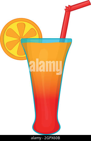 Tropical fruit cocktail icon cartoon Stock Vector Image & Art - Alamy