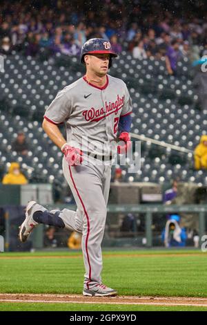 Washington Nationals catcher Riley Adams (15) in the second inning of a ...