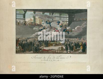 'Tennis Court Oath, June 20 1789', Paris (1791). Artist: Jacques-Louis ...