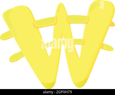 Sign won icon, cartoon style Stock Vector Image & Art - Alamy