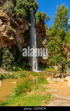The fiance waterfall, Navajas village, Castellon province, Alto ...
