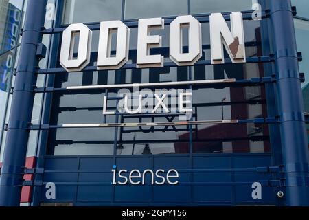 Odeon cinema with the James Bond film Casino Royale Leicester Square ...