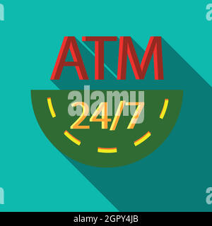 Atm icon, flat style Stock Vector Image & Art - Alamy