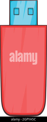 USB flash drive. Cartoon. Vector illustration Stock Vector Image & Art ...