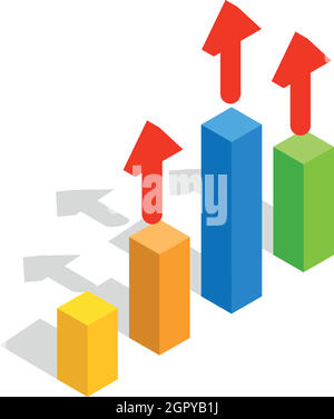 3D Growth Stock Chart Arrow with Golden Coins Stock Vector Image & Art ...