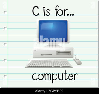 Flashcard letter K is for keyboard Stock Vector Image & Art - Alamy