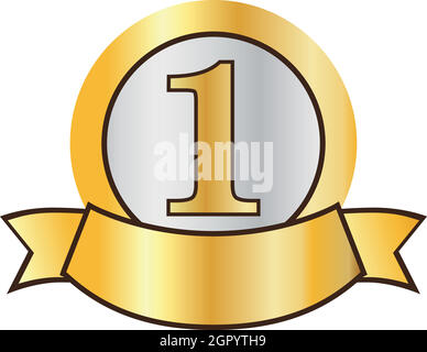 First place golden award label. Vector illustration Stock Vector Image ...