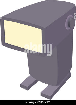 Camera external flash. Professional photo equipment. Vector ...