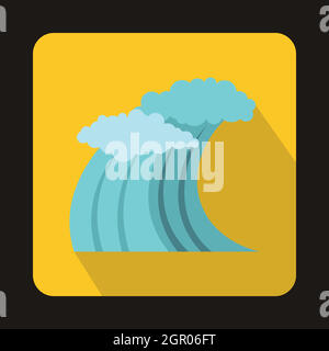 Wave vector icon. Flat style illustration. EPS 10 vector Stock Vector ...