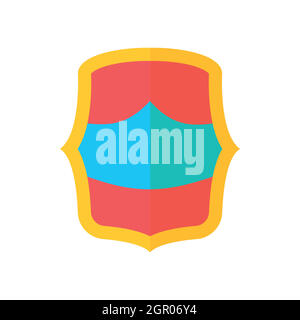 Red-blue battle shield icon, flat style Stock Vector Image & Art - Alamy