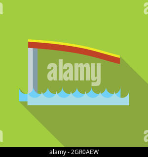 Springboard vector icon. Flat style illustration. EPS 10 vector Stock ...