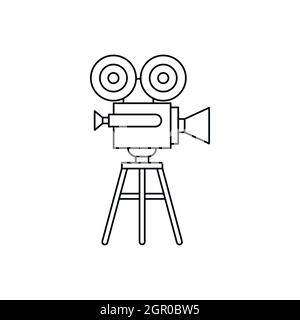 Cinema camera icon outline vector. Car drive. Auto show Stock Vector ...