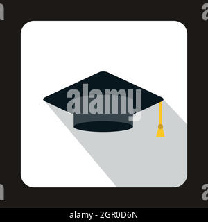 Graduation cap icon, flat style Stock Vector Image & Art - Alamy