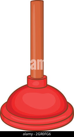 Wc tool icon cartoon vector. Clean bowl. Cleaner broom Stock Vector ...